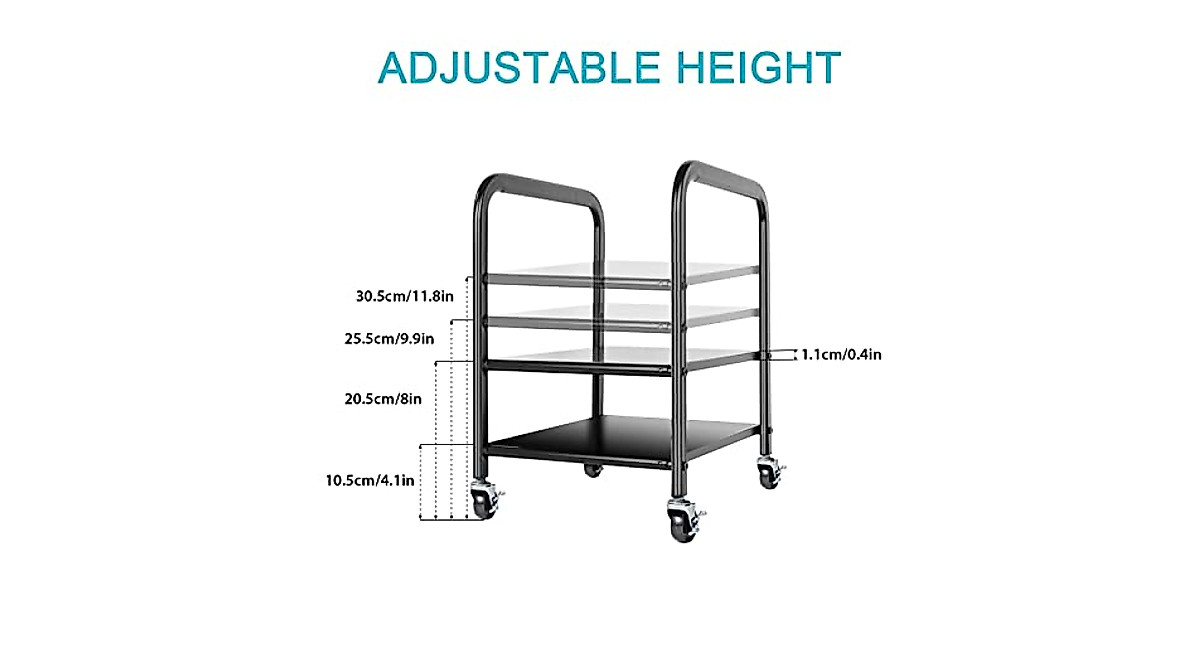 Adjustable CPU Tower Stand with 360° Locking Wheels | 360Tronics