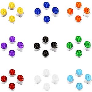 Bullet A B X Y Button ABXY Key Buttons for XBOX ONE X S Slim Xbox One Elite Controller Replacement (Black)