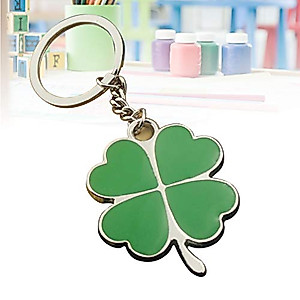 DOITOOL Four Leaf Clover Keychain Shamrock Keychain Keyring Charm Pendants, Lucky Key Chain St. Patricks Day Charms