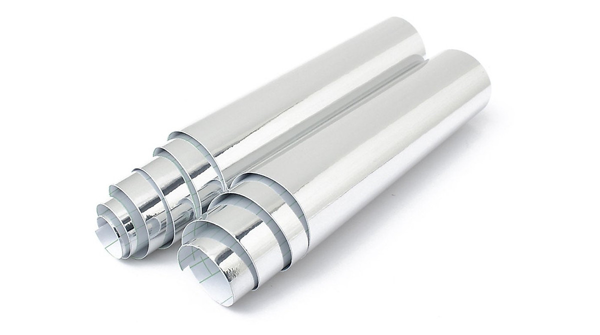 Simplemuji 12x79 Reflective Chrome Silver Vinyl Wrap - Easy & Durable