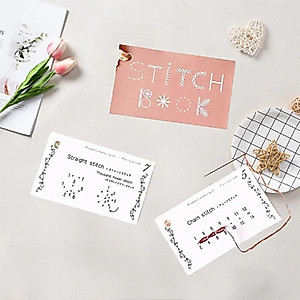 ZANWANXIN Creative Mini Sewing Book, DIY Creative Mini Sewing Card Set, Creative Book Gifts for Embroidery and Sewing Enthusiasts, Embroidery Skills Book, Sewing Clothes Elevate Sewing Skills (3Pcs)