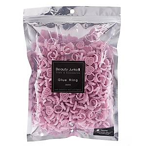 Lash Glue Rings, [200PCS] Smart Glue Cup for Lash Extension Supplies, Eyelash Heart Glue Rings for Volume Fan, Blossom Ring Fanning Cups, Eyelash Extension Supplies, Lashes Supplies for Lash Tech