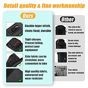 RLJT JIN TC77 Scanner Holster,Durable Carrying Case Pouch for Zebra TC70x,TC70,TC72,TC75,TC77,M60,MC67 Handheld Barcode Touch Mobile Computer,Metal Belt Clip,Pen Holder and with Belt Loop.