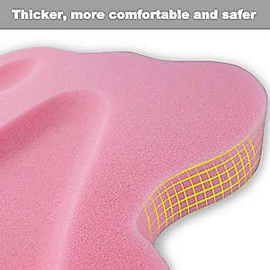 HALLO Soft Infant Bath Sponge Skid Proof Baby Bath Mat Newborn Odor Free (Pink)