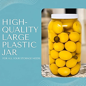 CLEARVIEW CONTAINERS | Airtight Pantry Containers for Arts & Crafts, Peanut Butter, Honey, Jams Flour, Sugar, DIY Slime, Coffee (128 Ounce Jar, 1 Pack)