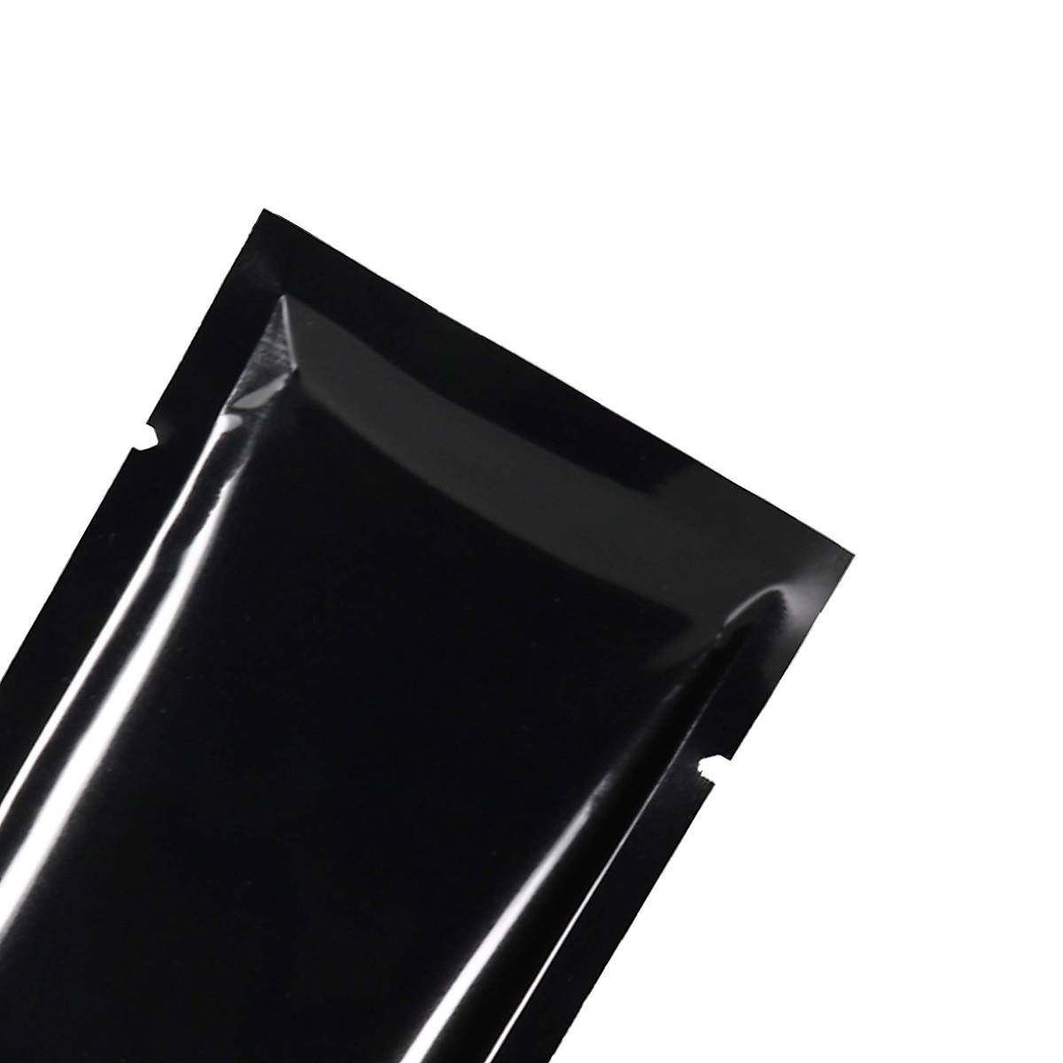 QQ Studio Multi Color Glossy Food Safe Confectionery Dessert SlickSeal™ Flat Bag with Tear Notch (100 Black, 2.75" x 4")