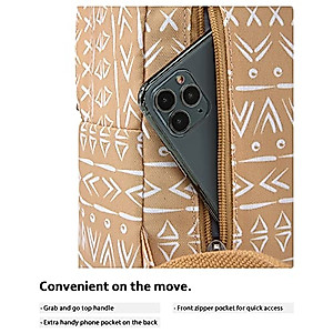 HotStyle SIMPLAY+ Mini Backpack Boho Patterns Cute Small Backpacking Purse, Yellow