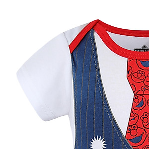 Sesame Street Elmo First Birthday Baby Boys Bodysuit Creeper for Infants
