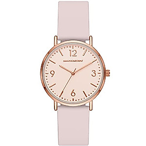 Skechers Women's Springdale Quartz Casual Silicone Sports Three-Hand Analog Watch, Color: Rose Gold (Model: SR6229)