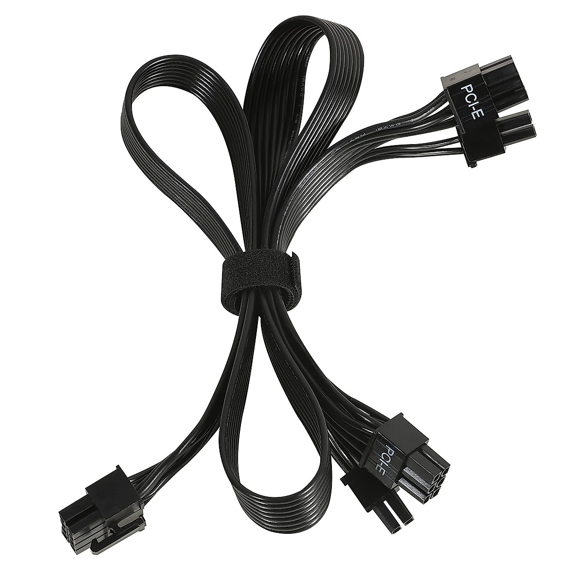 Certusfun PCIE Cable for EVGA, 65CM Male to Male 8 Pin to Dual 6+2 Pin GPU Power Cable for EVGA G+ G2 G3 G5 G6 GA GM GT P2 P3 P5 P6 P+ T2 T3 (65cm+15cm)