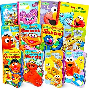 Sesame Street Board Books Ultimate Bundle Set for Kids, Toddlers - Pack of 12 Sesame Street Early Reader Board Books | Early Learning Books for Babies