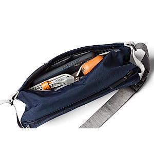 Bellroy Mini Sling Slim Shoulder Bag for Men and Women, Lightweight, Water Resistant, Multiple Organisation Compartments - Navy