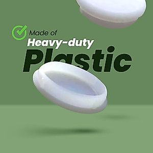 Sunnliand Patio 1-1/4" Deluxe Wrought Iron Chair Glides, Protect Your Outdoor Furniture, Chair Leg Floor Protectors, Plastic Floor Protector, Conical, Pack of 25, White