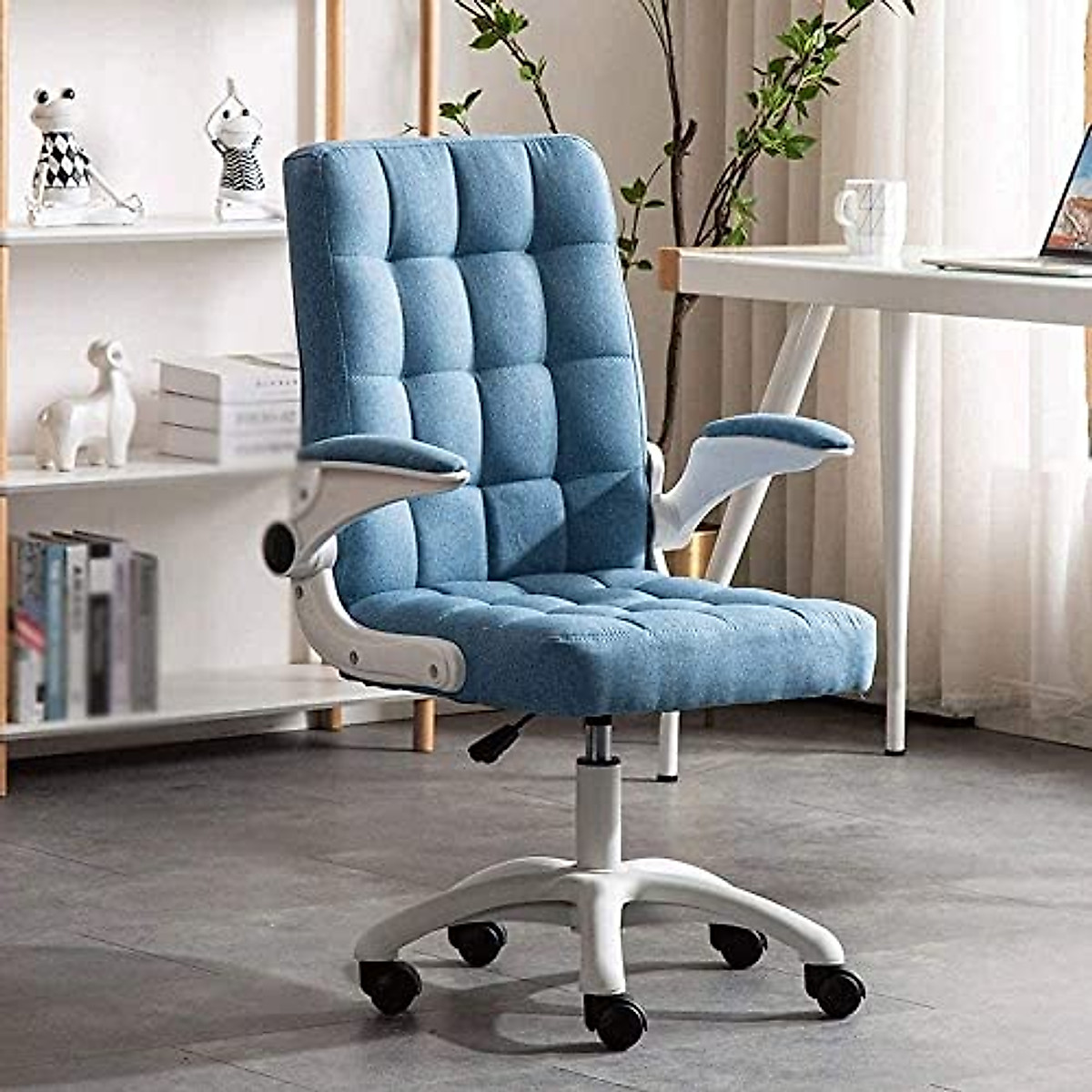 MayNuo Chair Ergonomic Computer Chair Office Chair Lift Swivel Chair Student Table and Chair Meeting Room Backrest Game Chair/Blue