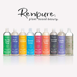 RENPURE Plant-Based Beauty Tea Tree & Lemon Sage Refreshing Moisture Shampoo, Basic, Eucalyptus, 16 Fl Oz