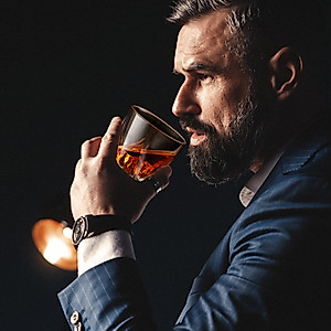 Mimorou 12 Pieces Whiskey Glasses 10 oz Old Fashioned Glasses Bourbon Rocks Cocktail Bar Whiskey Glasses for Men