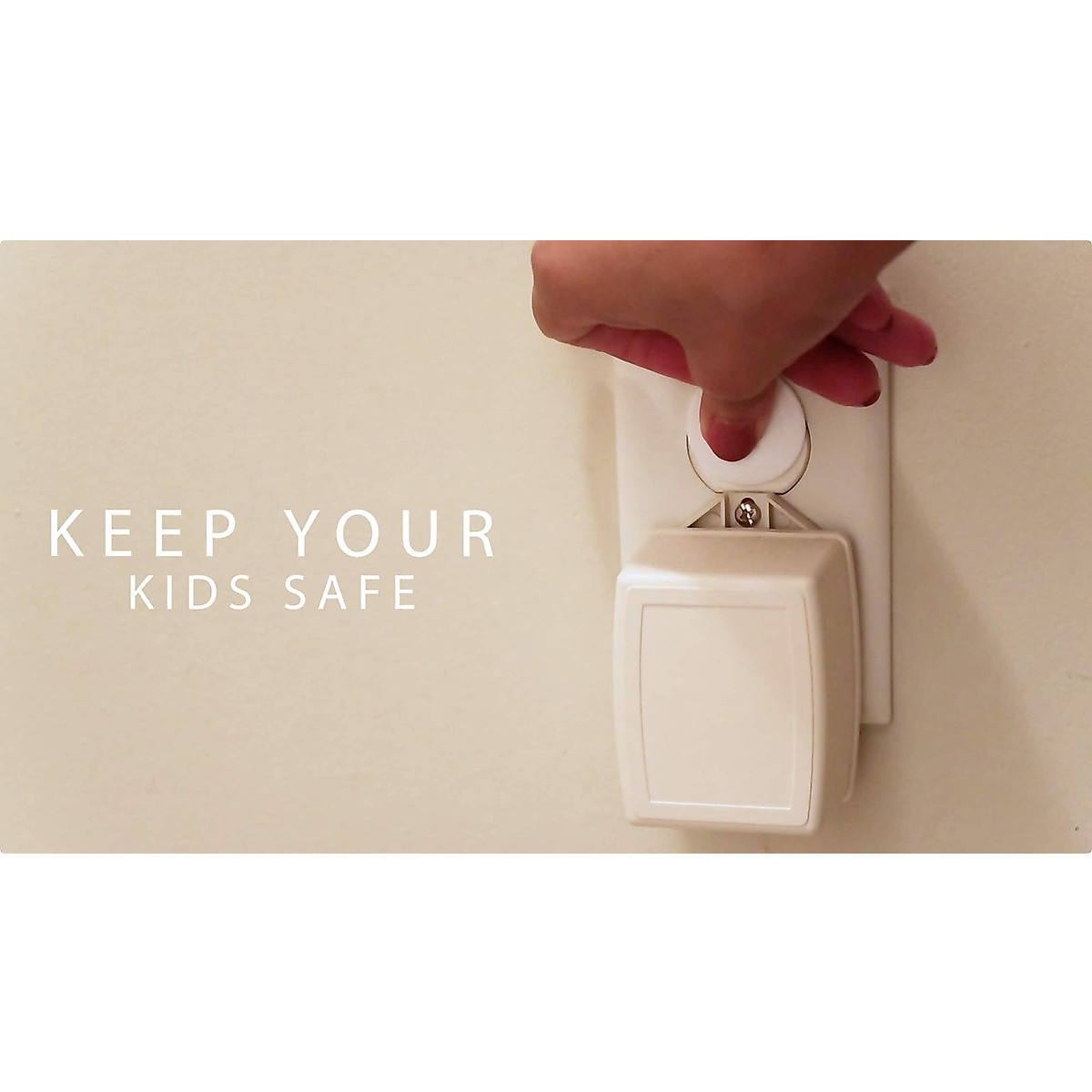 32 Locks Magnetic Cabinet Locks - 4 Magnet Keys bundle with 38 Pack Outlet Covers - 70 Pack Child Safety Kit