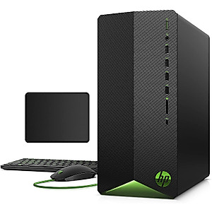 HP Pavilion Gaming Premium Desktop | AMD Ryzen 7-5700G 8-Core Upto 3.8GHz | 32GB RAM | 1TB SSD+1TB HDD | NVIDIA GeForce RTX 3060 | Windows 10 Home | Keyboard and Mouse | with Mouse Pad Bundle, Black