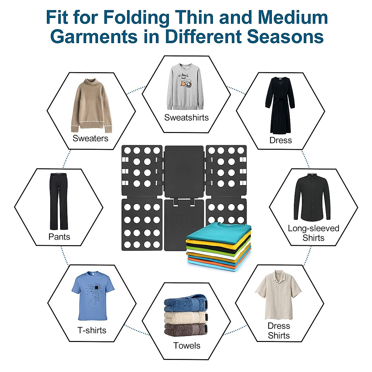 Sealegend Shirt Folding Board Shirt Folder Clothes Folding Board Durable Plastic t Shirts Clothes Laundry folders