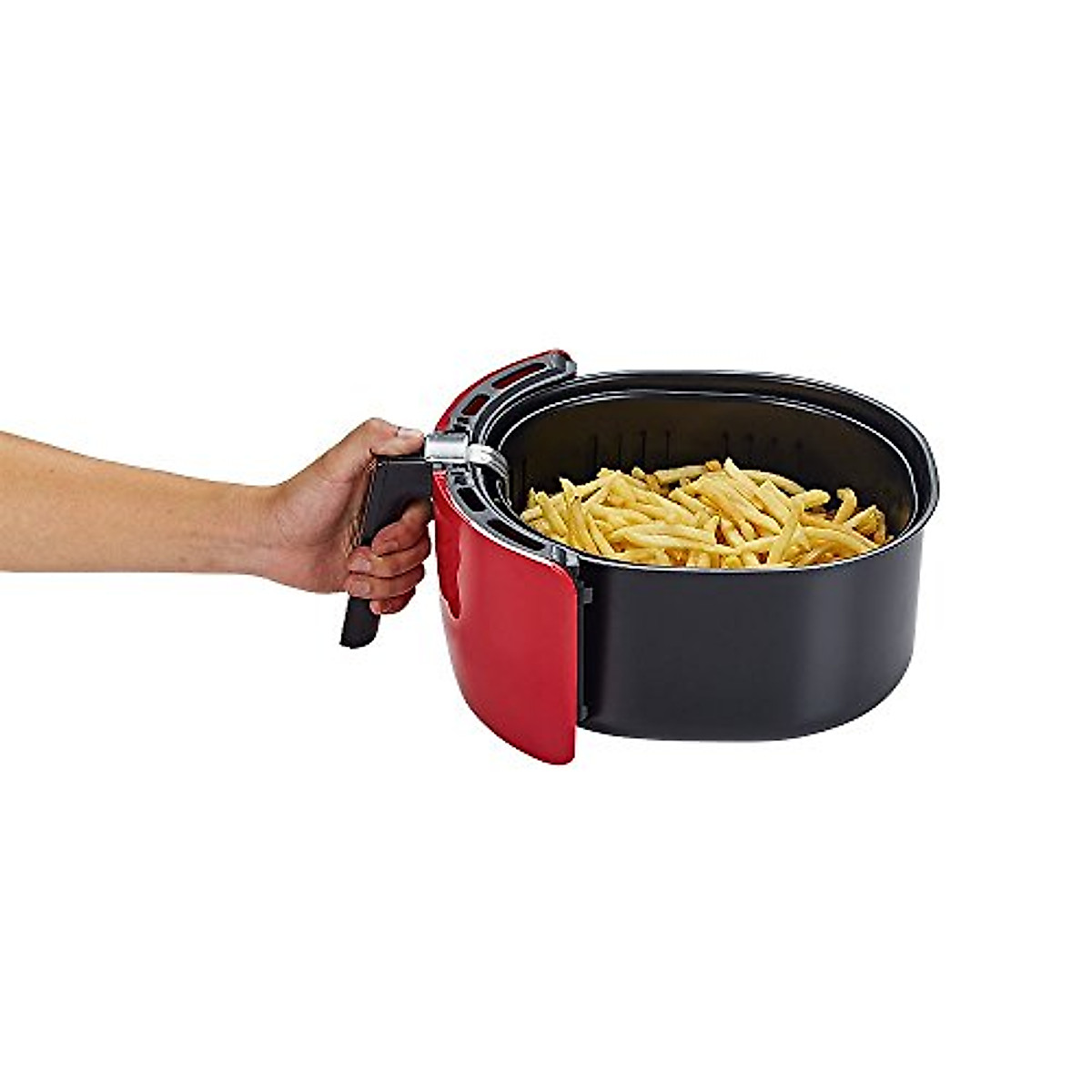 GoWISE USA 5.8-Quart Programmable 8-in-1 Air Fryer XL + Recipe Book (Chili Red)