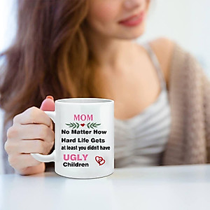 Gifts for Mom Coffee Mug, Mothers Day Gifts for Mom from Daughter Son, Birthday Gifts for Mom Fun Novelty Cup Unique Gifts Funny Mom Mug 11oz (White01)