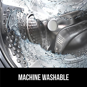 Gorilla Grip Patented Shower Stall Mat, 21x21, Machine Washable, Square Bathroom Bath Tub Mats for Stand up Showers and Small Bathtubs, Drain Holes Keep Floor Clean, Suction Cups, Soft on Feet, Clear