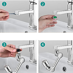 Faucet Extender for Kitchen Sink Universal,Faucet Extender for Bathroom Sink Brass,Splash Filter Faucet Extender,2 Water Outlet Modes,for Bathroom