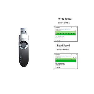 JIANGTECH USB Drive for PC and Android, Enctypted by Fingerprint, Support USB 3.0 (128GB)