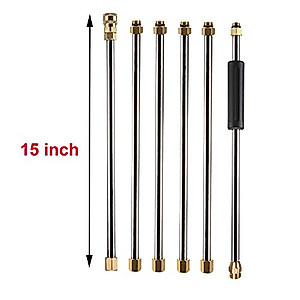 Tool Daily Pressure Washer Extension Wand, 90 Inch Power Washer Lance, 1/4 Inch Quick Connect, M22, 4000 PSI…