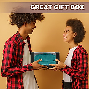 DoubleFill 50 Pcs Display Black Gift Boxes with Window Clear for Baseball Caps 7.6" x 7.6" x 4.7" Paper Hat Organizer Box Packing Fold Hat Storage Hat Display Case Hat Holder