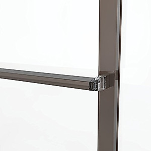 Basco Deluxe Framed Sliding Shower Door, Fits 45-47 inch opening, Obscure Glass, Oil Rubbed Bronze Finish