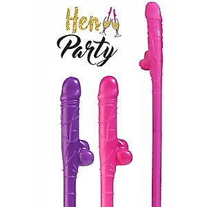12 pcs Bachelorette Party Straws Hen Straws Naughty, Willy Pennis Straws, Straws For Naughty Bridal Shower Drinking Games, Crazy Straws Bride, Hen Party Favors, Funny Drinking Straws