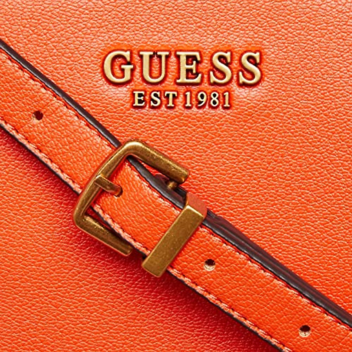 GUESS Womens Kristle Girlfriend Satchel, Flame, One Size US