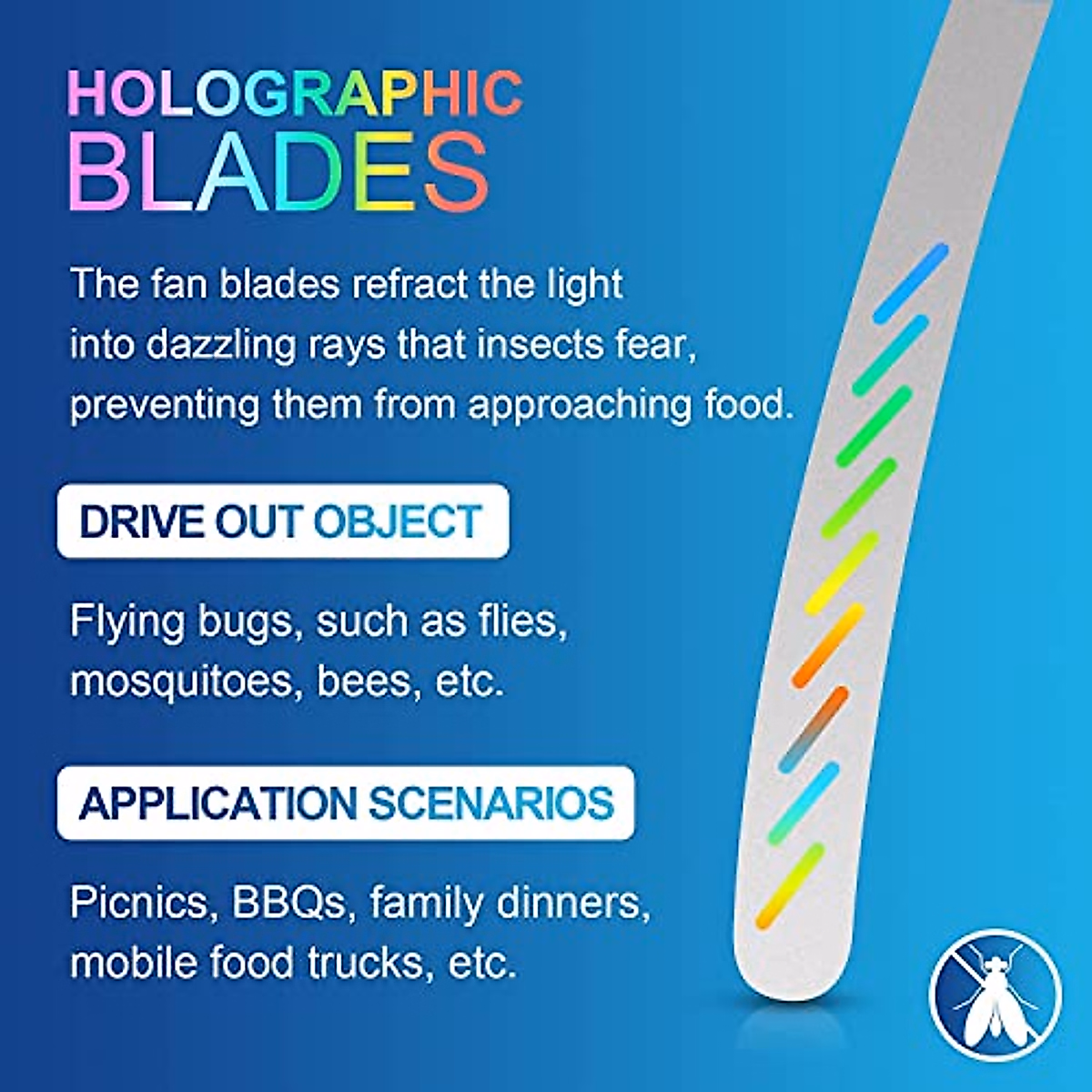 Grarg Food Fans for Table, 3 Height Adjustable Picnic Table Fan to Keep Food Clean, Portable Electric fan for Home, Picnic, Restaurant, Party- 2 Pack