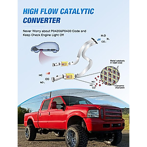 Nilight Catalytic Converter for Ford F250 F350 F450 F550 Super Duty 2005 2006 2007(EPA Standard)