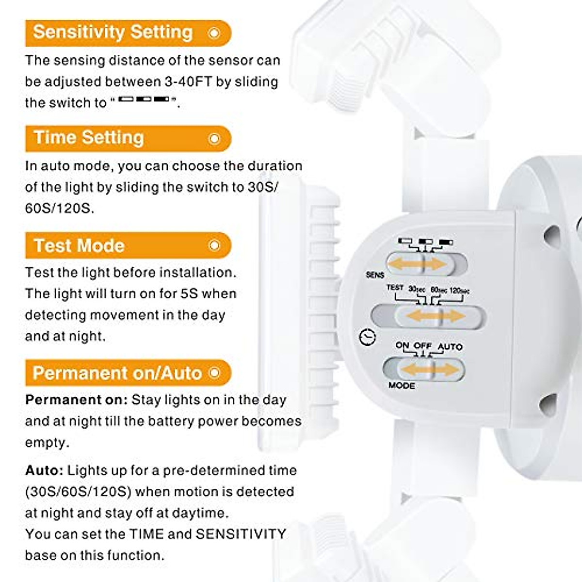 SOLLA 2000LM LED Solar Security Light Outdoor, Motion Sensor Outside Flood Light, 5000K Daylight White Waterproof Exterior Flood Lighting with 3 Adjustable Head for Yard, Driveway, Patio, Garage
