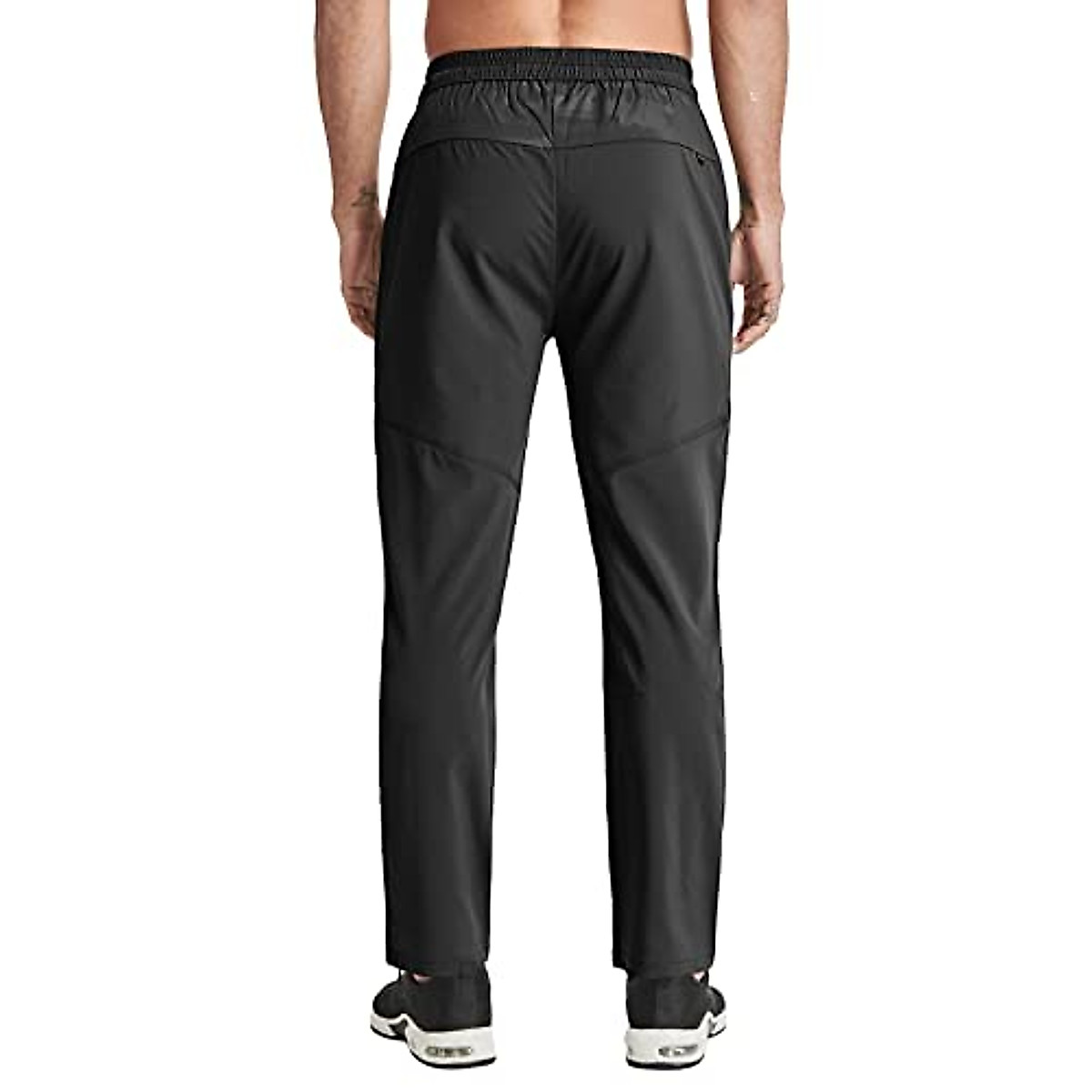TACVASEN Hiking Pants Mens Gym Pants Men Jogger Pants for Men Fishing Pants for Men Quick Dry Pants Men Running Pants Men Track Pants Men Black