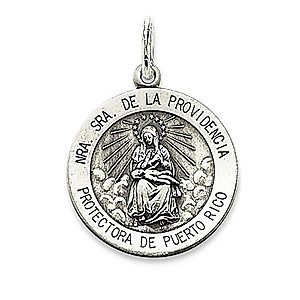 IceCarats 925 Sterling Silver Vintage De La Providencia Medal Necklace Charm Pendant Only