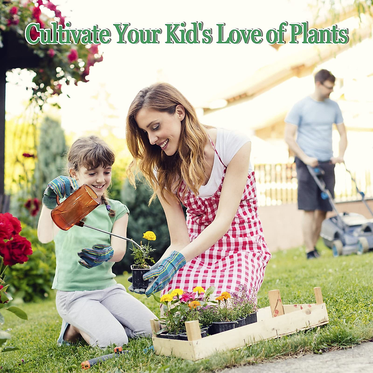 Qilebi Small Watering Can for Indoor Plants, Indoor Watering Can with Stainless Steel Long Spout, Plant Watering Can for House Plant Flowers Garden 1 L/34 oz