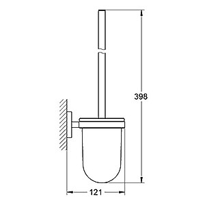Grohe 40374001 Essentials Toilet Brush Set, Starlight Chrome