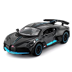 Bugatti Divo Diecast Car,Zinc Alloy Casting Model Toy Car Pull Back Car,1/32 Scale - Toy Gift for Kids Toddlers Boys and Girls (Gray)
