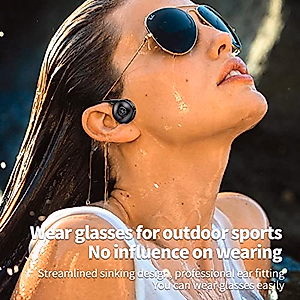 Open Ear Bone Conduction Headphones Wireless Bluetooth Workout Running Cycling Headphones Bone Conduction Headphones Head Set Bluetooth Sport with Neckband Bone Conducting Ear Phones Earbuds White