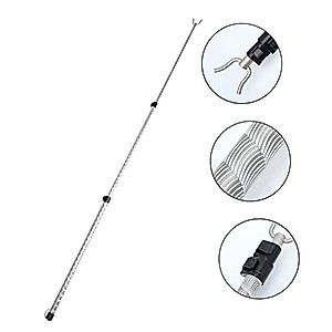 SHOWERORO Clothes Pole Wardrobe Pole Closet Pole with Hook for Reaching Clothesline Prop Pole Outdoor Clothesline Outdoor Apparel Portable Wardrobe Clothesline Drying Pole Clothes Drying Rod