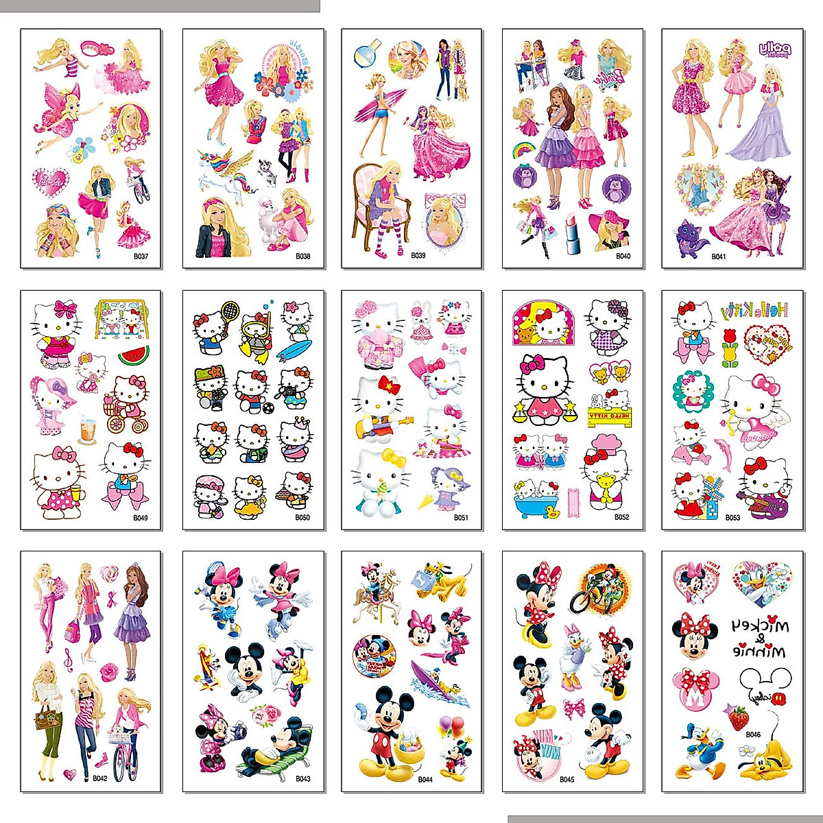 60 Sheets Temporary Tattoo fake tattoos Cute pattern stickers markers for Kids Toddlers Children Boys Girls