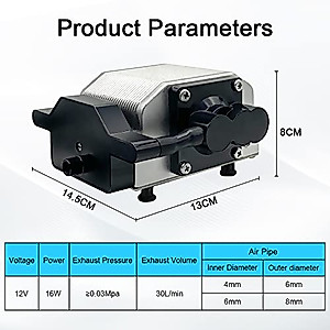 LASER TREE Air Assist, Laser Air Assist Pump for Laser Cutter and Engraver, Adjustable 10-30 L/Min Airflow for Laser Cutting and Laser Engraving, Protect Laser Module Lens, Smooth Edge Clean Cuts