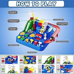 TOY Life Car Adventure Toys Race Track for Toddlers - Boy Toy & Race Tracks for Boys - Toddler Car Toys Preschool Educational Toy Cars for Kids 3 4 5 6 7 Year Old Car Track Gifts for Kids