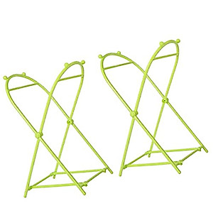 Luxshiny Desktop Stand 2pcs Garbage Bag Rack Plastic Frame Kitchen Garbage Bag Storage Rack Folding Garbage Shelf Bag Fixing Bracket Portable Hamper Stand for Bathroom Kitchen Green Hanger Hooks