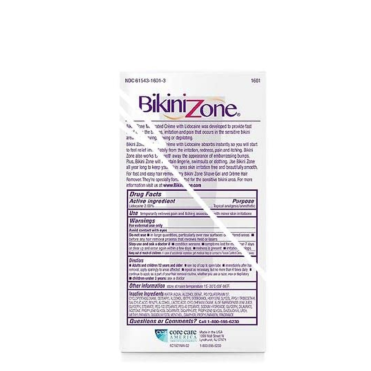 Bikini Zone Medicated Creme for Bikini Area 1 oz