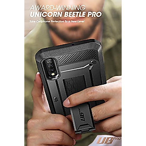 SUPCASE Unicorn Beetle Pro Series Phone Case for Samsung Galaxy A50/A30s, Built-in Screen Protector Full-Body Rugged Holster Case for Galaxy A50 2019 Release (Black)
