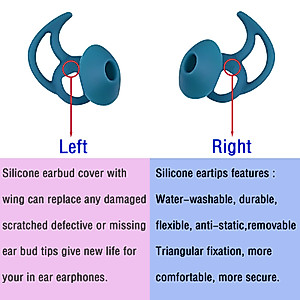 WKYMY Earbud Pads Replacement Silicone Ear bud Tips Eartips Compatible with Bose Quietcomfort and Sport Headphone Rubber Tips Earbud Covers Small 3 Pairs